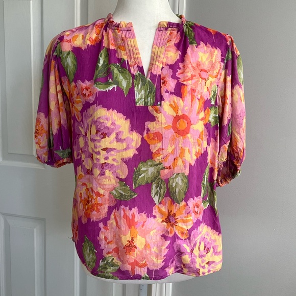 RACHEL Rachel Roy | Tops | Rachel Rachel Roy Purple Multi Floral Top ...